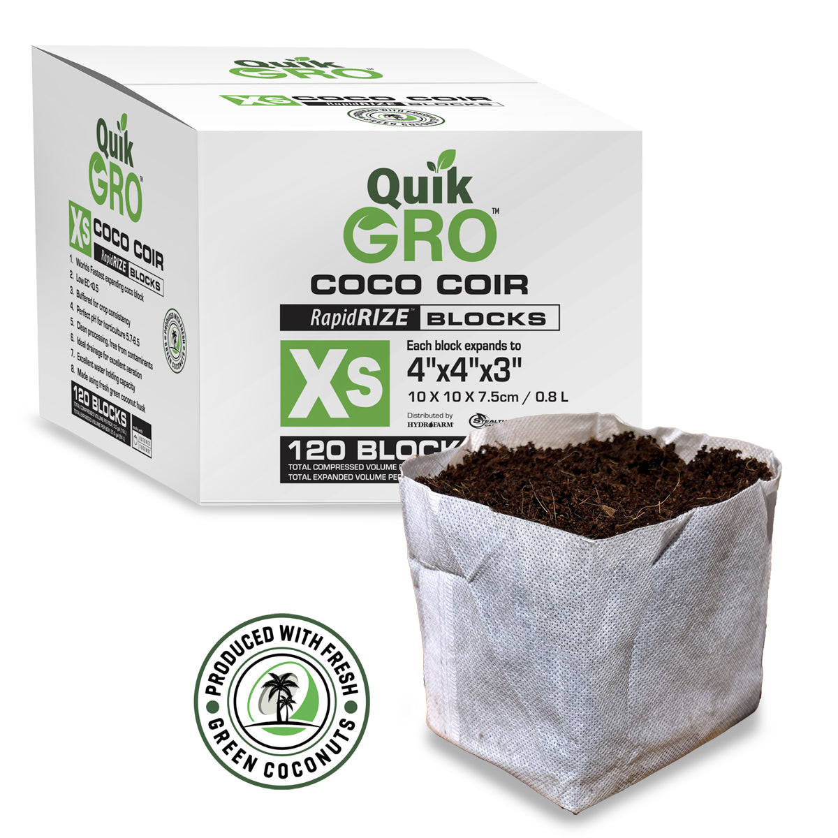 QuikGro Rapid Rize Compressed Coco Blocks